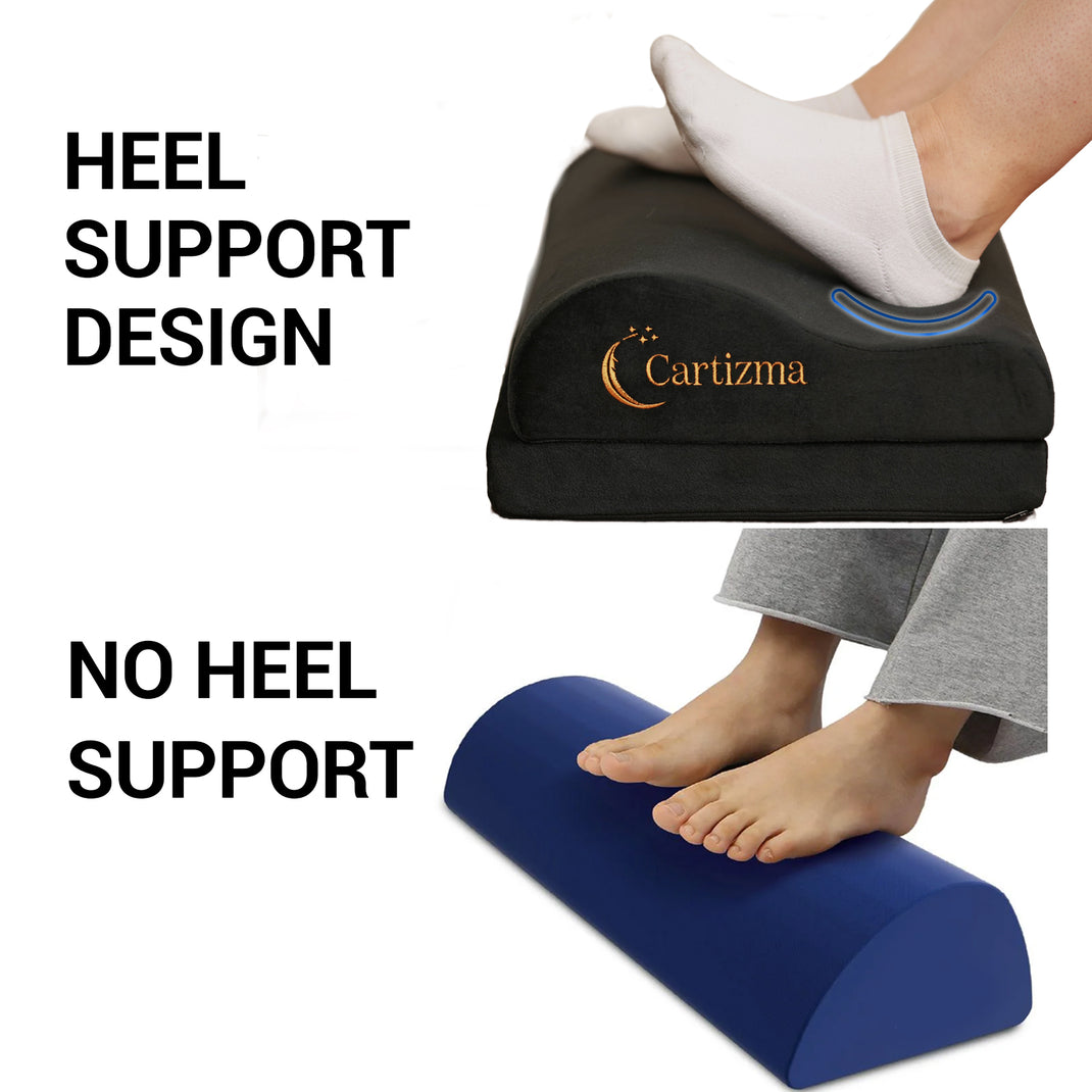 Ergonomic Foot Rest for Under Desk at Work, Footstool for Gaming – CARTIZMA